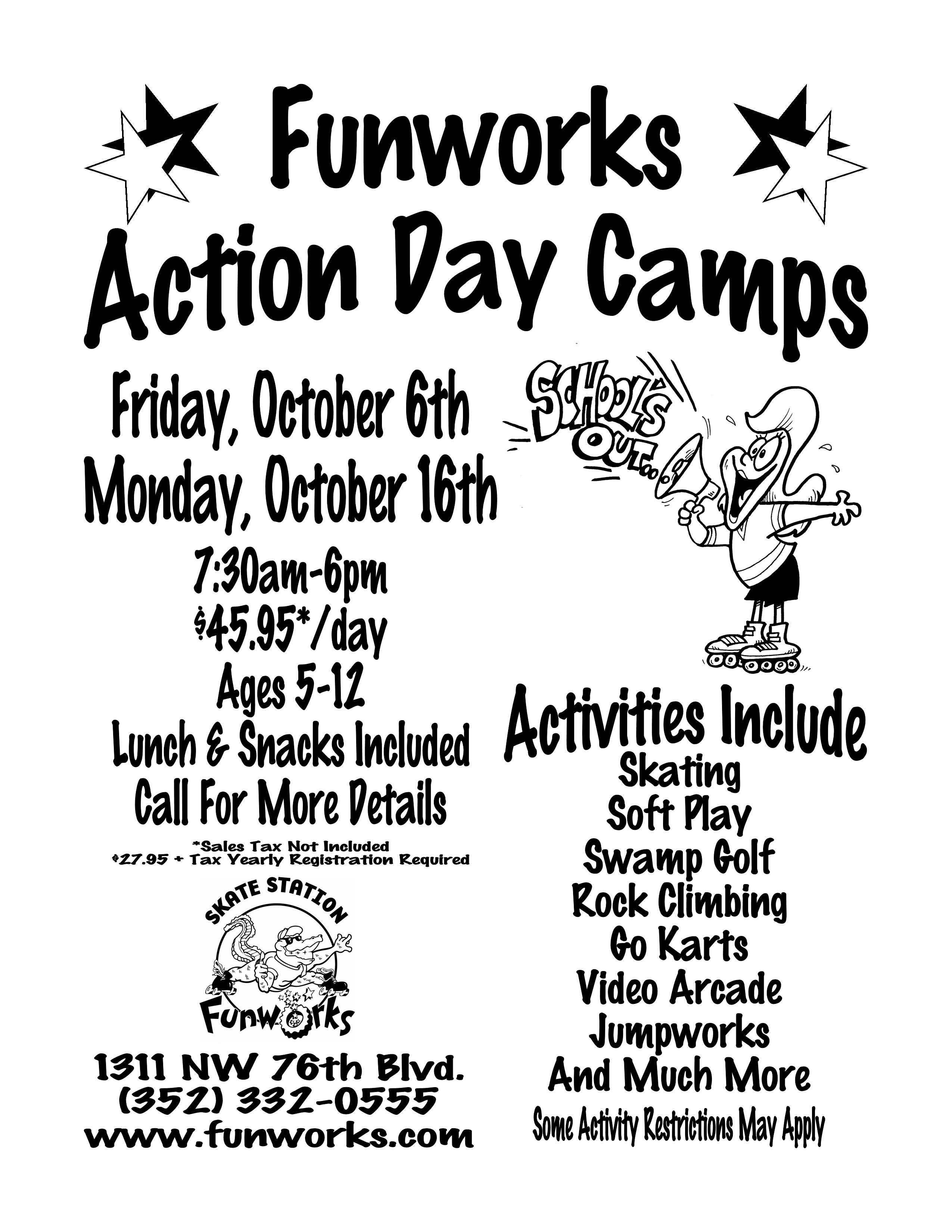 Action Camp, by Skate Station Funworks in Gainesville, FL